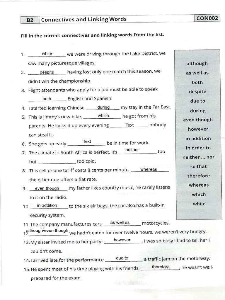 Conjunctions and Connectors Guide | PDF