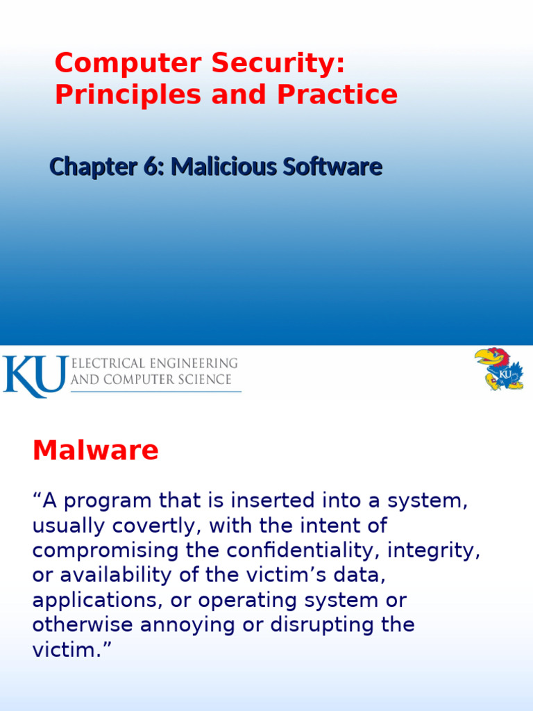 Ch06 (Malicious Software) | PDF | Computer Virus | Malware