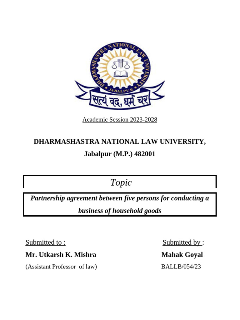contract project sem 3 | PDF | Partnership | Arbitration contract project sem 3 | PDF | Partnership | Arbitration