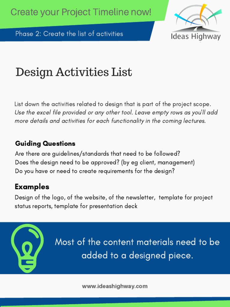 Design Project Planning Guide | PDF