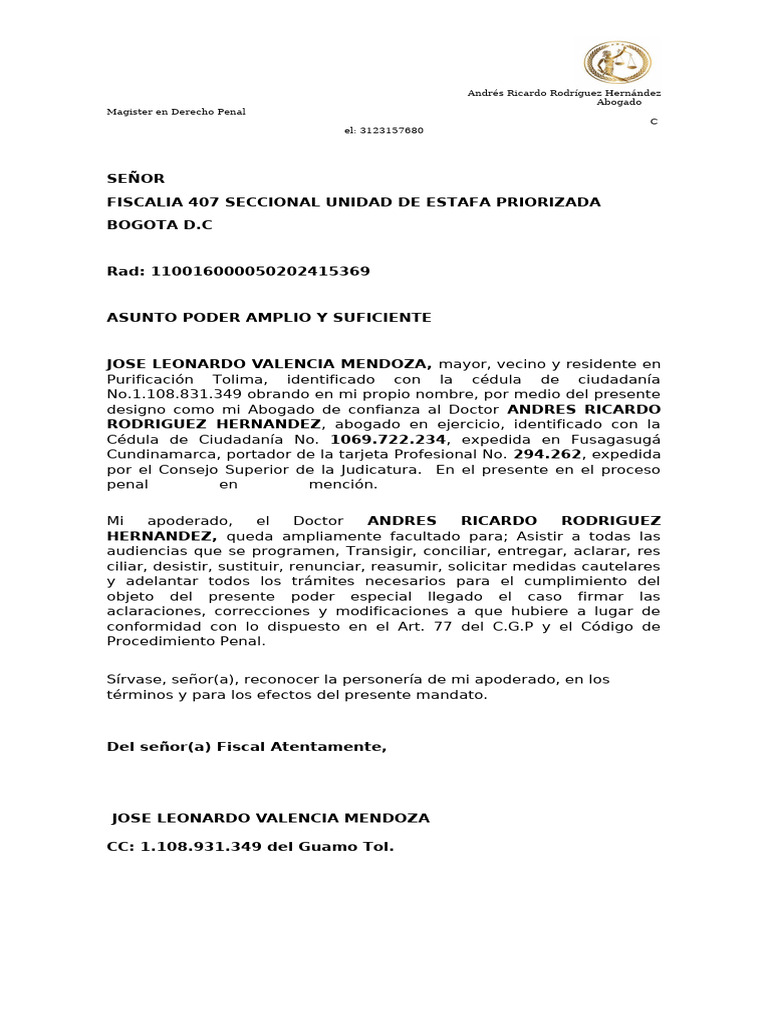 PODER AMPLIO Y SUFICIENTE | PDF