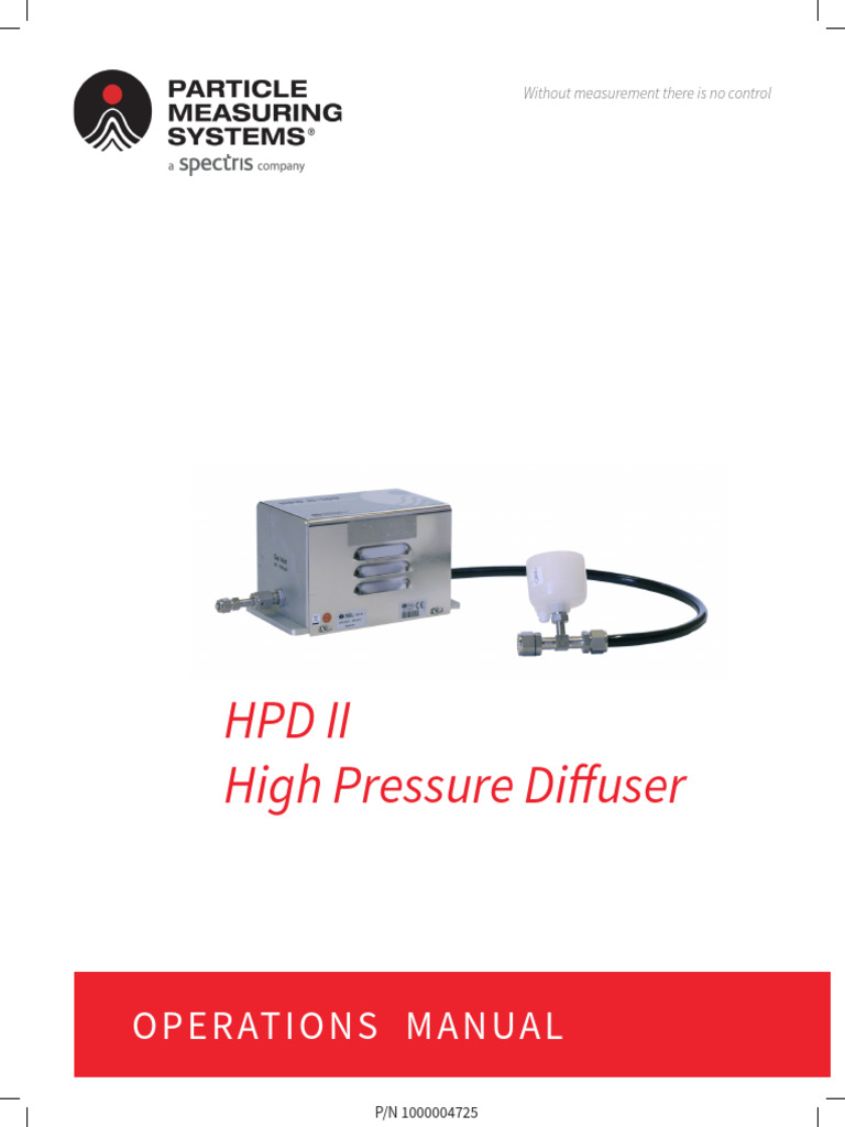 HPD II Operations Manual Rev K | PDF | Gases | Flow Measurement