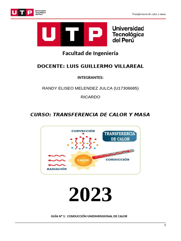 Laboratorio N°1 T.C y M | PDF | Conduccion termica | Convección