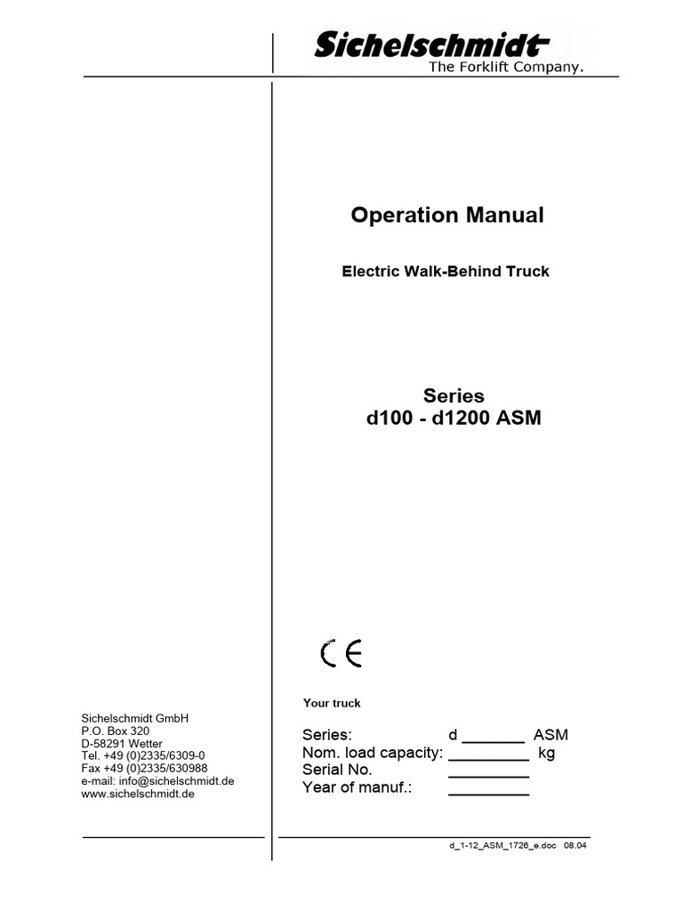 Operational Manual | PDF | Vehicles | Brake