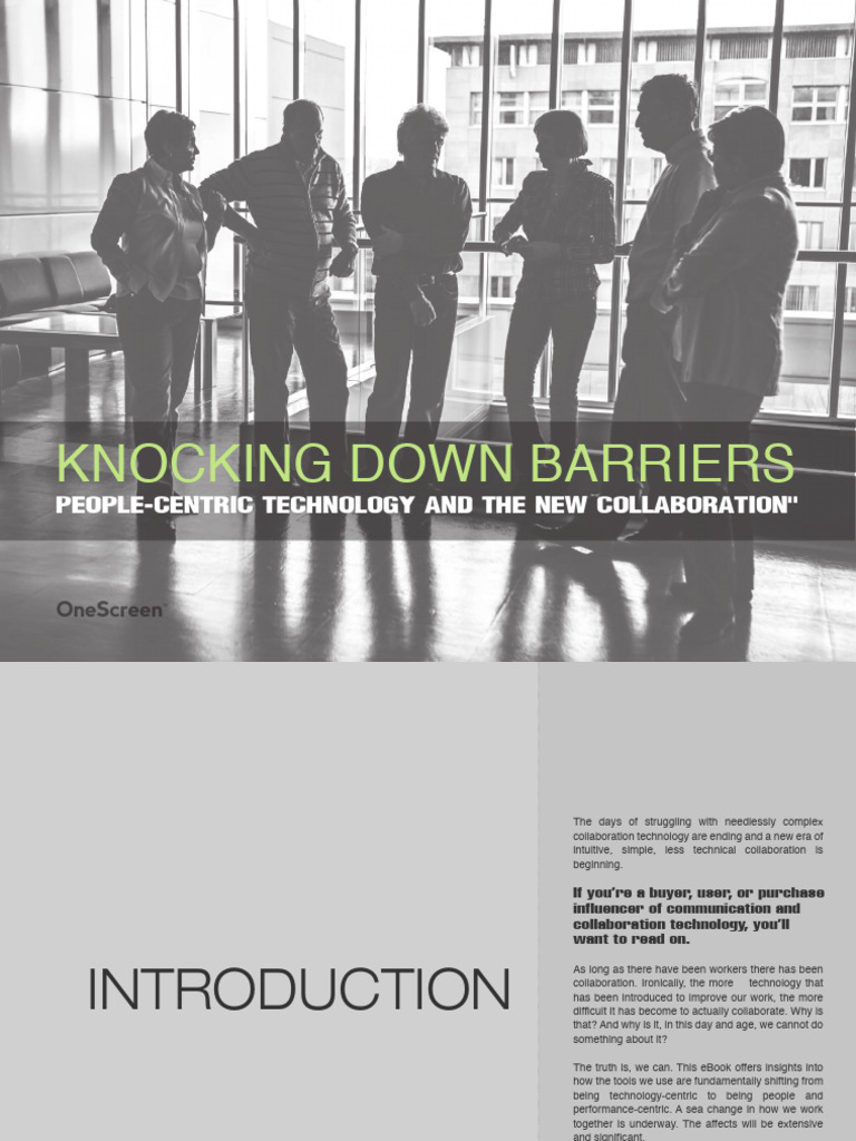 OneScreen Ebook Knocking Down Barriers | PDF | Collaboration | Communication