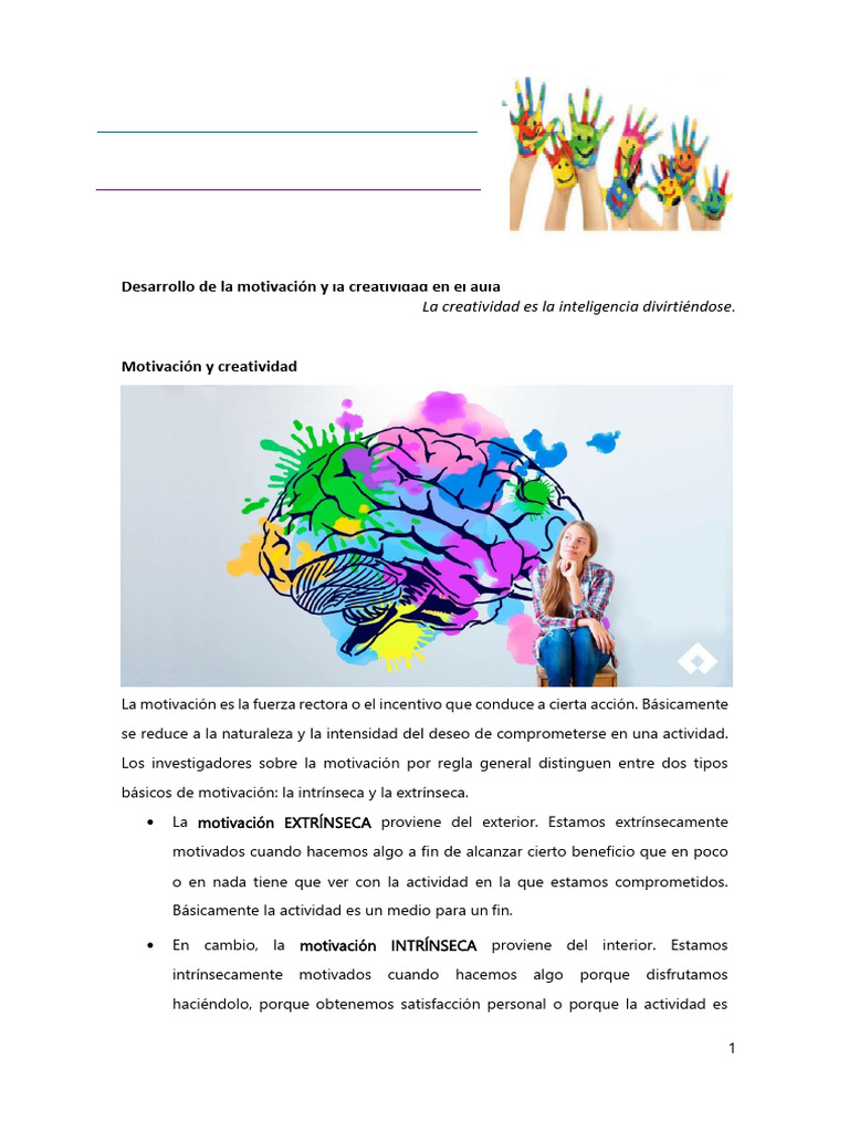 02 - Motivación y Creatividad | PDF | Motivación | Motivacional