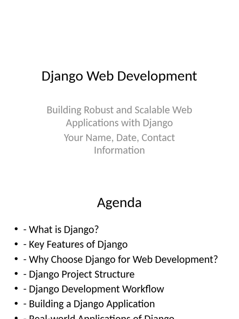 Django Web Development Presentation | PDF | Art