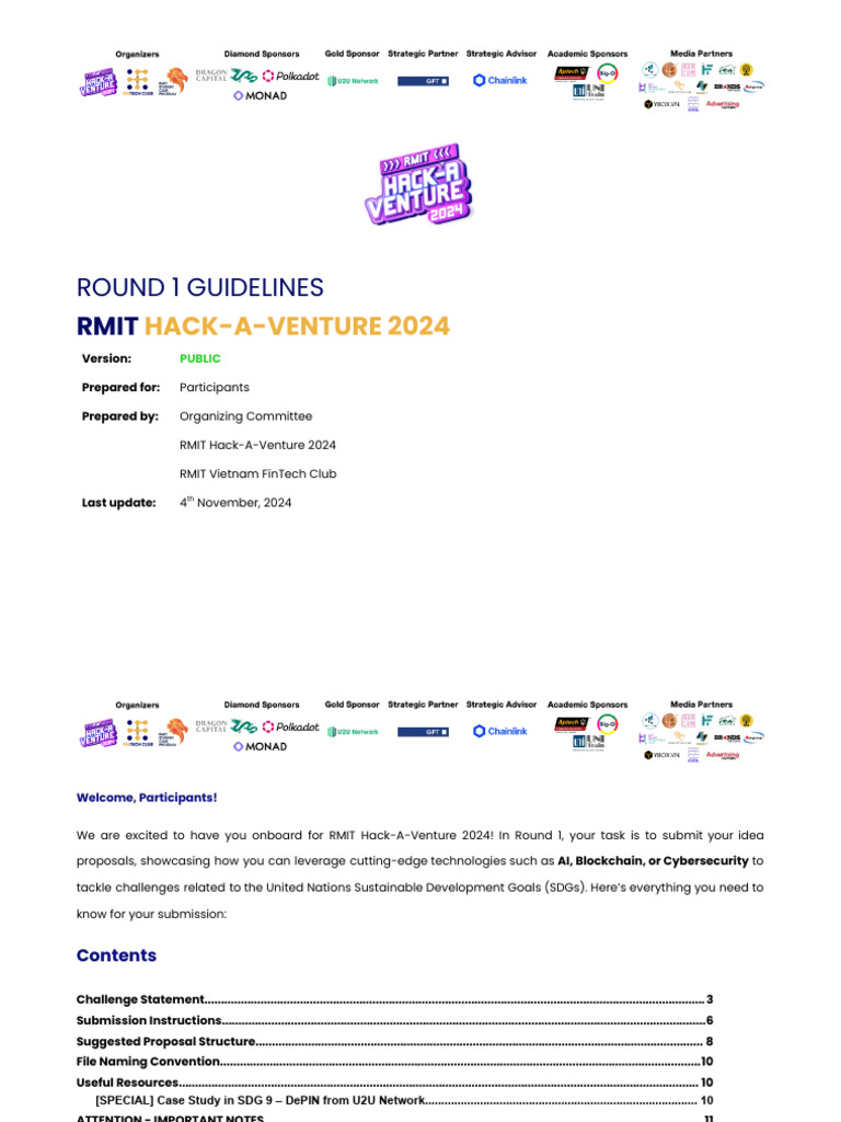 RMIT Hack-A-Venture 2024 Round 1 SEO | PDF | Infrastructure ...