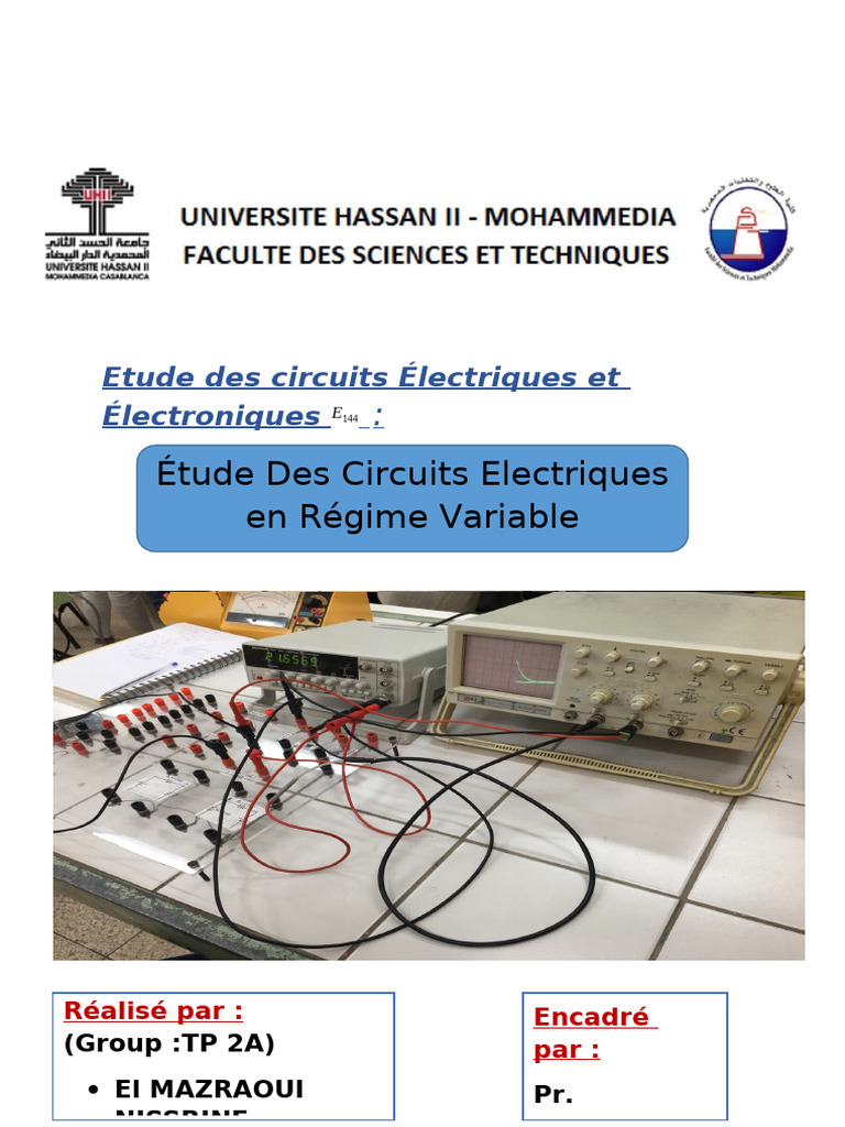 Étude des Circuits Électriques L | PDF | Réseau électrique | Courant ...