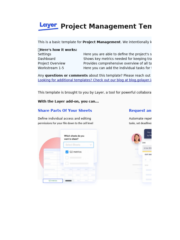 Project Management Template by Layer | PDF | Information Technology ...