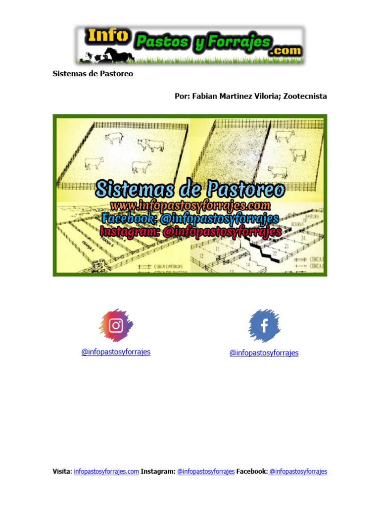 Sistemas de Pastoreo: Guía Completa | PDF | Pasto | Pasto