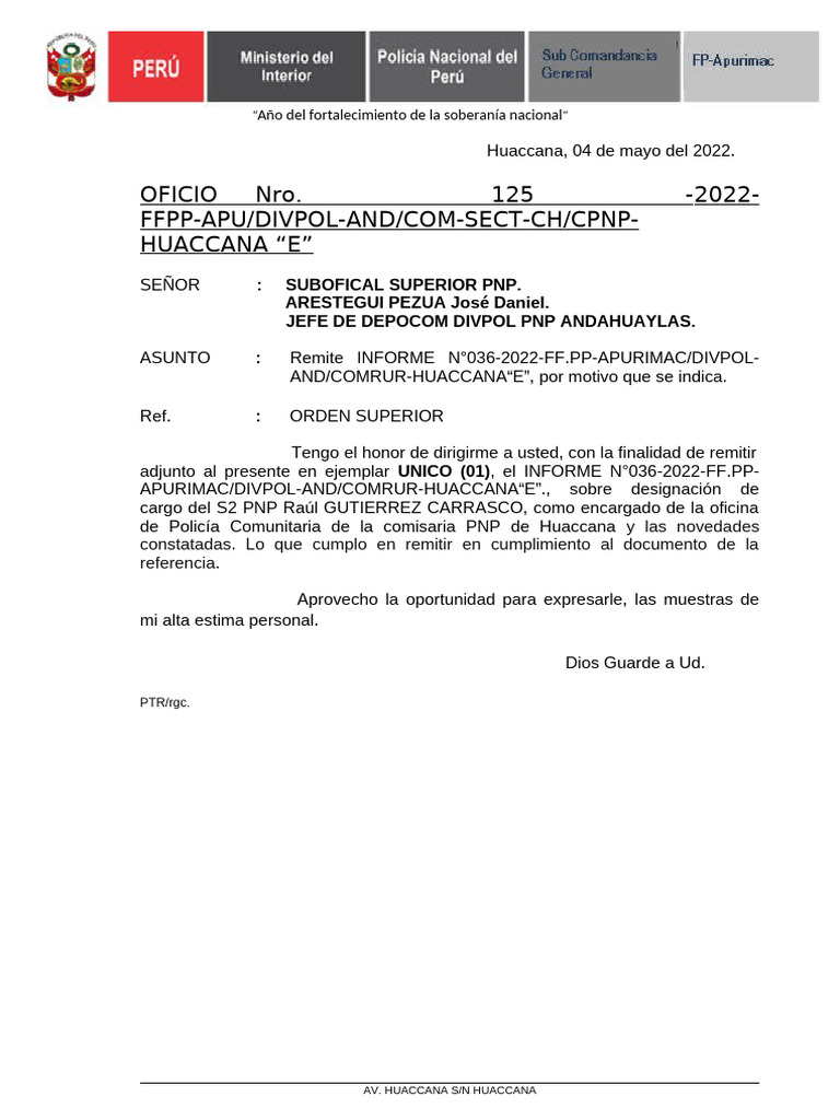 Informe Opc | PDF | Policía | Gobierno