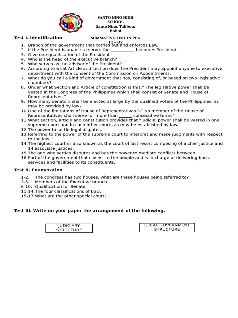 PPG Test | PDF | Supreme Courts | American Government