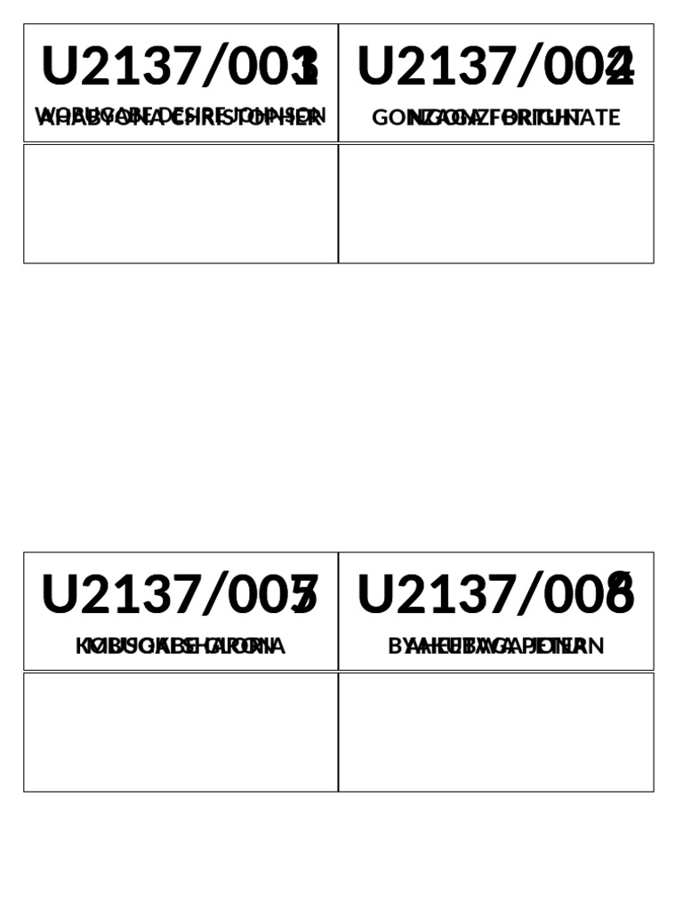 UCE Examination Card 2024 | PDF