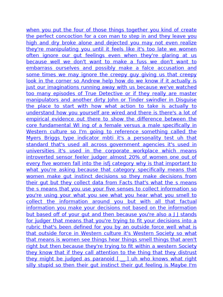 EX SP On Mazer Brigs Test | PDF | Narcissism | Psychopathy