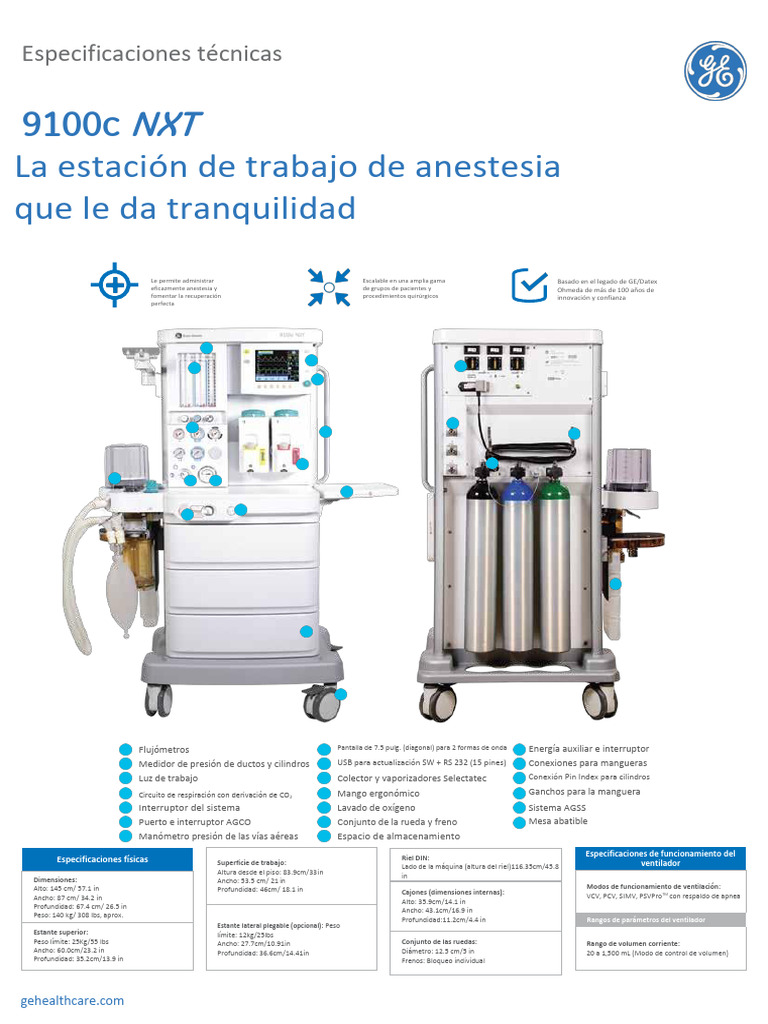9100c NXT - Data Sheet - ESPAÑOL | PDF | Atmósfera | Física Aplicada e Interdisciplinaria