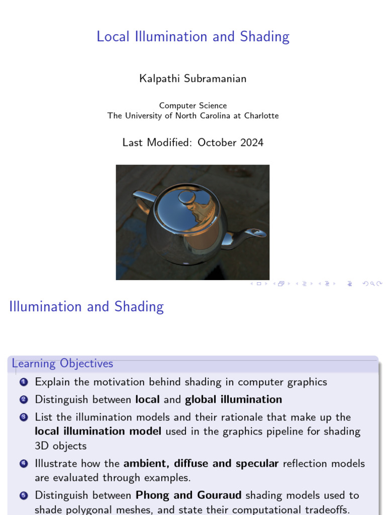 Local Illum | PDF | Shader | Reflection (Physics) Local Illum | PDF | Shader | Reflection (Physics)
