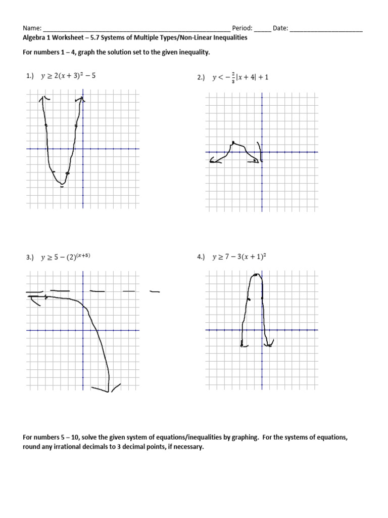 Kami Export - Zachary Derstine - 5.7 Worksheet Non-Linear Inequalities and Systems of Multiple ...