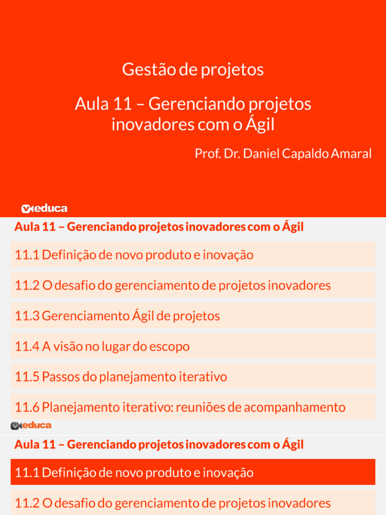12 Gerenciando Projetos Inovadores Com AGIL | PDF