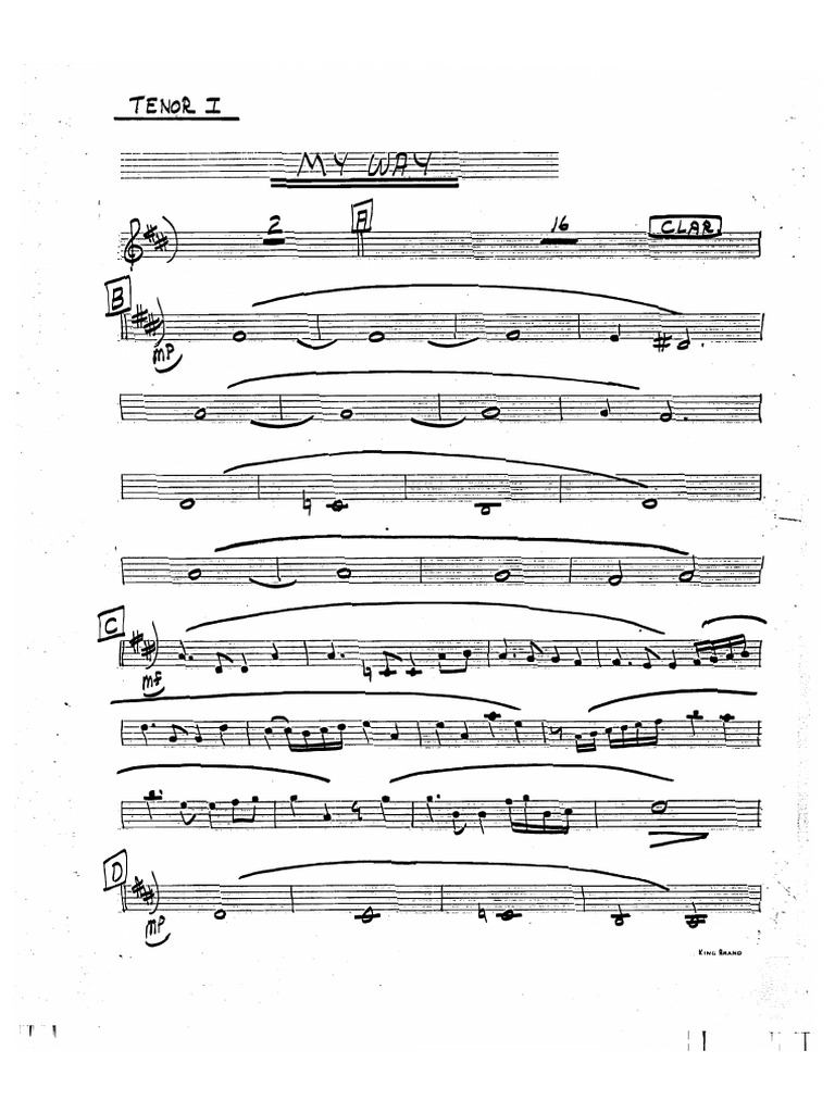 My Way Tenor 1 | PDF
