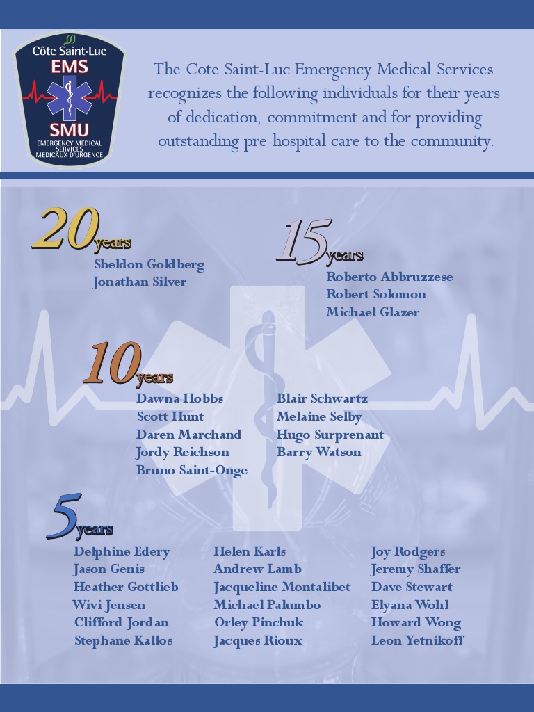 EMS Long Service Poster | PDF