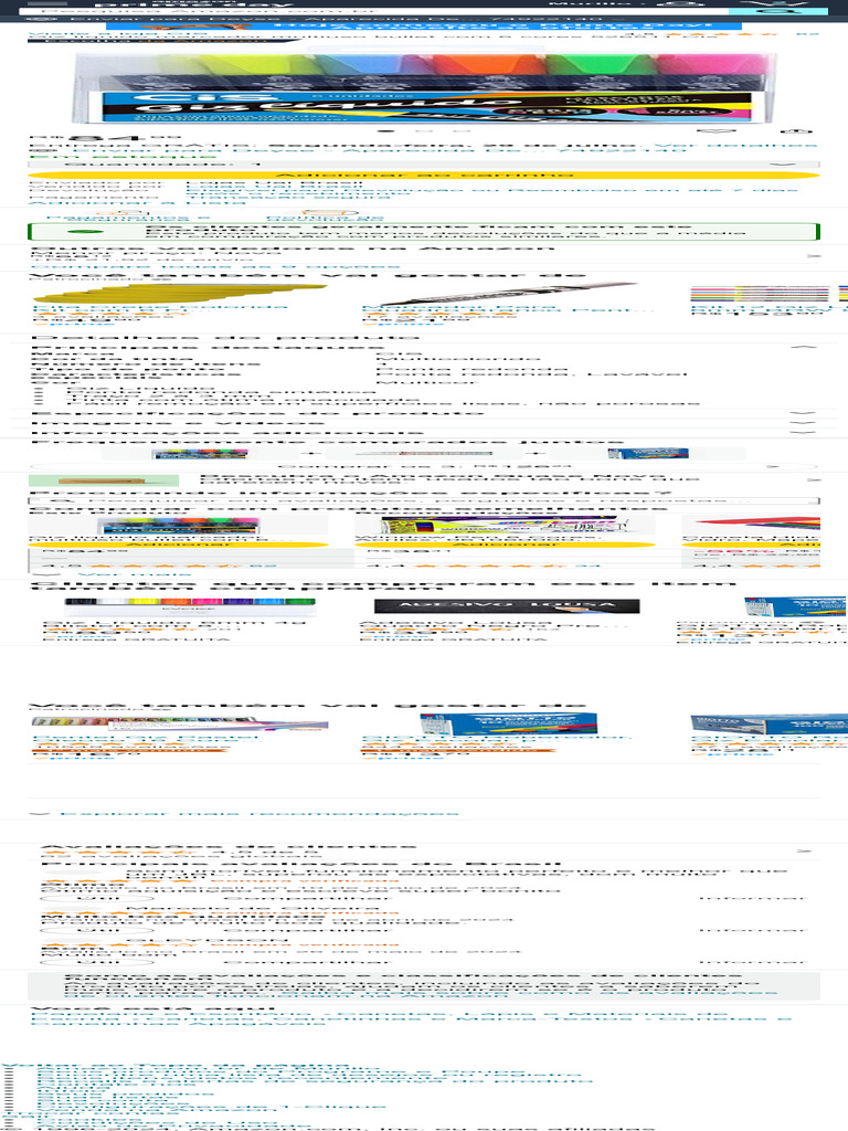 Giz Liquido Marcador Multiuso Bullet Com 6 Cores | PDF