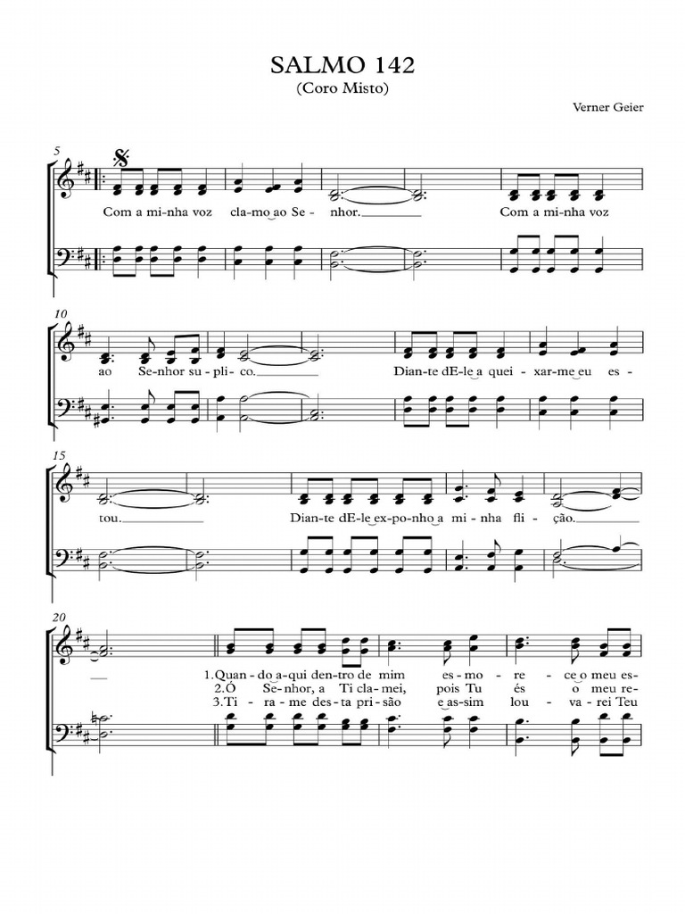 Salmo 142 Coral | PDF