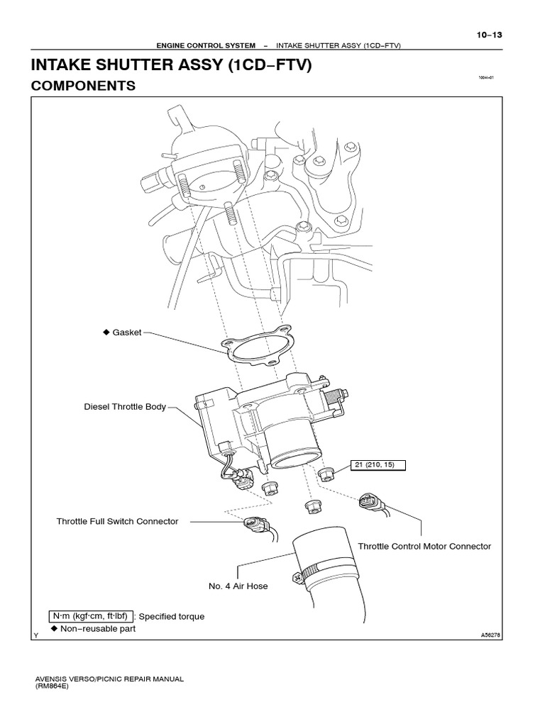 Intake Shutter Assy (1Cd FTV) : Components | PDF