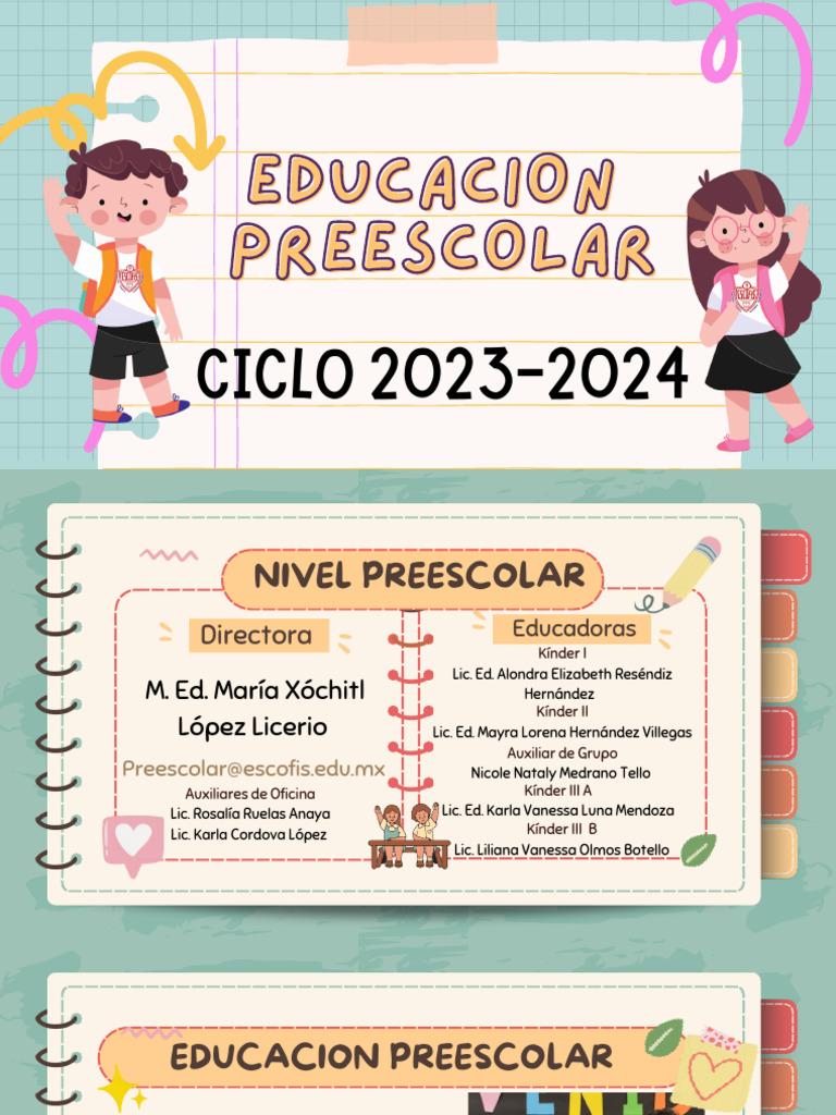 Educación Preescolar 2023-2024: Programa y Actividades | PDF ...