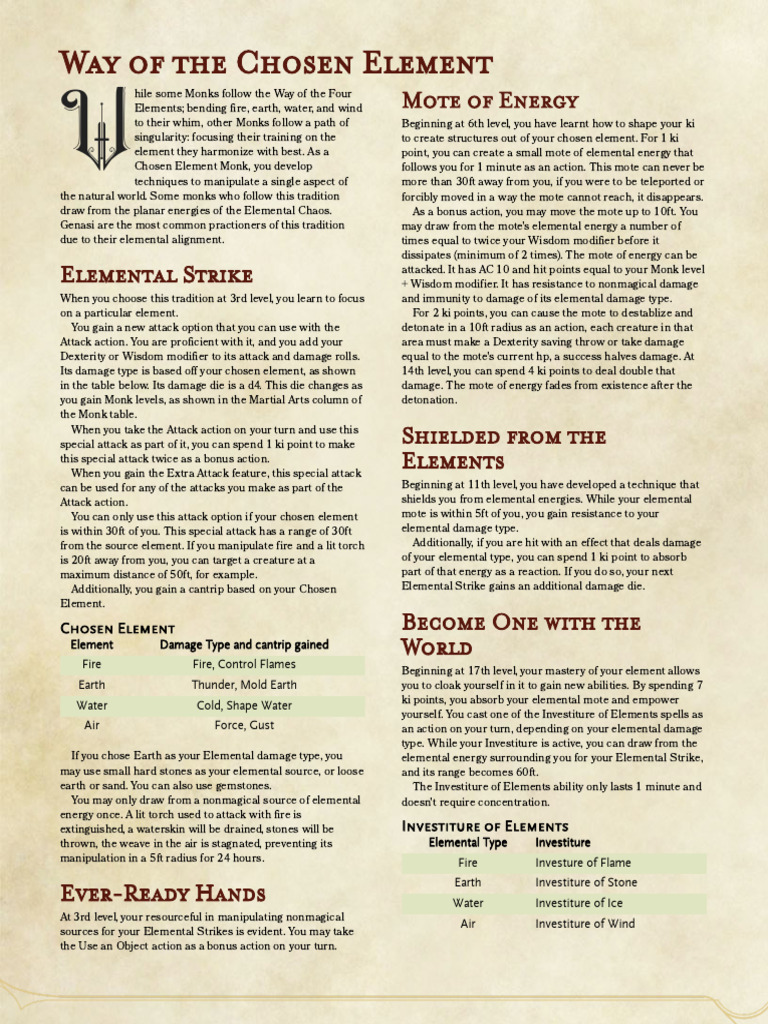 893508-Way of The Chosen Element | PDF