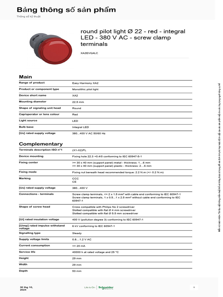 Schneider Electric - Easy-Harmony-XA2 - XA2EVQ4LC | PDF