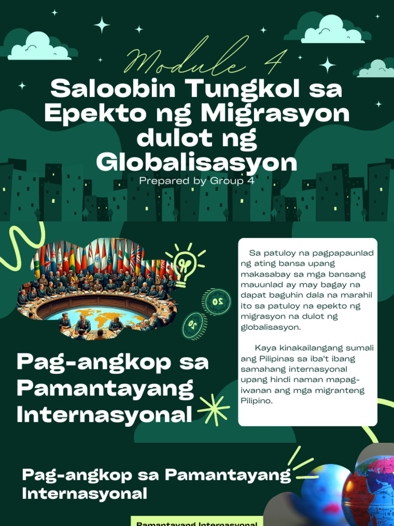 Saloobin Tungkol Sa Epekto NG Migrasyon Dulot NG Globalisasyon - 20241030 - 053445 - 0000 | PDF