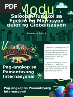 Saloobin Tungkol Sa Epekto NG Migrasyon Dulot NG Globalisasyon | PDF