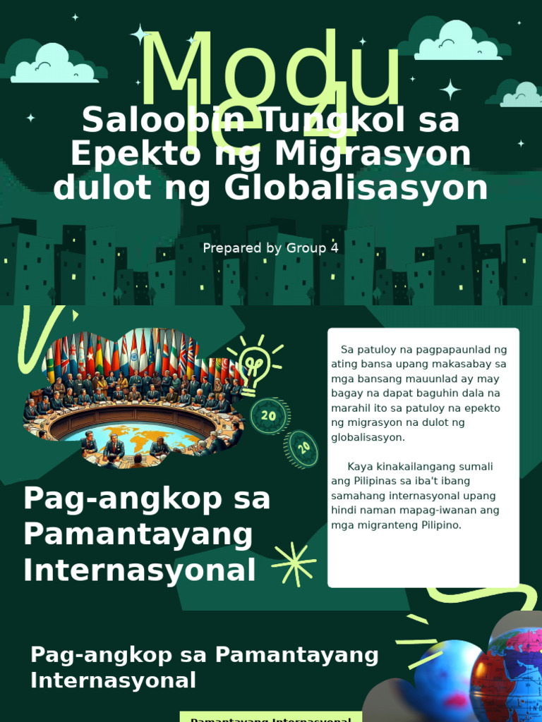 Saloobin Tungkol Sa Epekto NG Migrasyon Dulot NG Globalisasyon ...