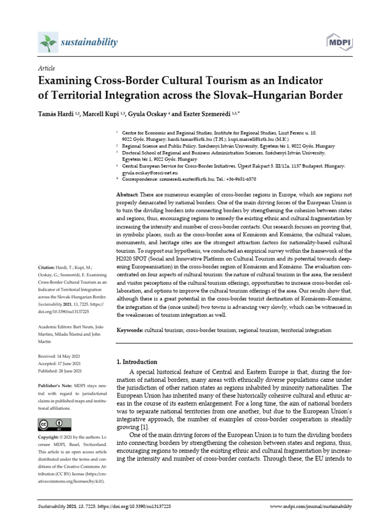 Examining Cross Border Cultural Tourism | PDF | Tourism | Ethnicity