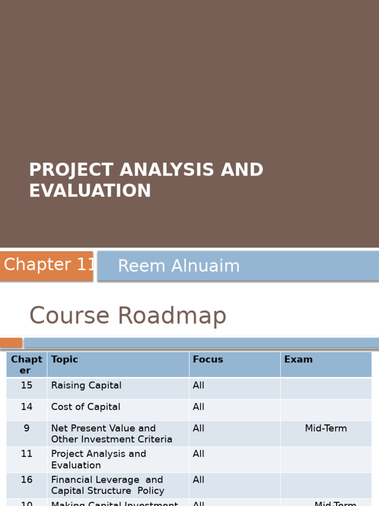 Chapter 11 1 | PDF | Net Present Value | Depreciation