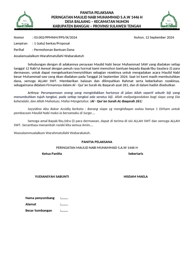 Proposal Perorangan PPS | PDF