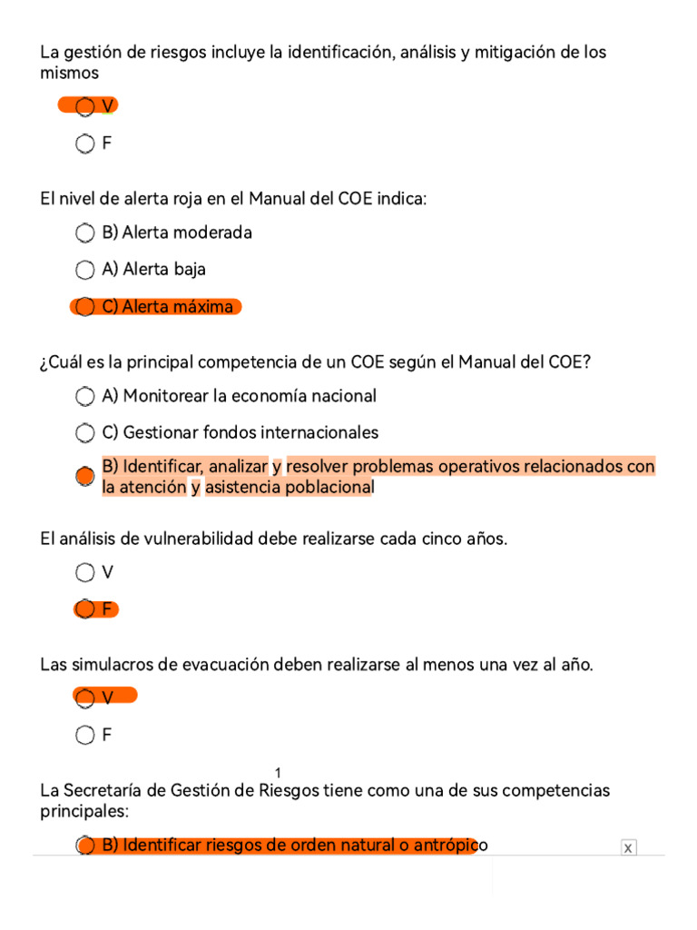 Test Sgos. Gestión de Riesgos II (3) Respuestas | PDF | Riesgo ...