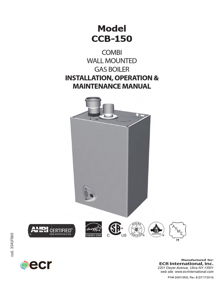 Ecr CCB-150 | PDF | Chimney | Water Heating