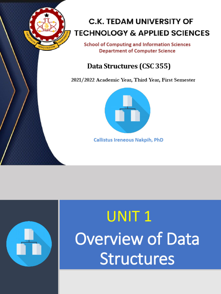 CSC 355 Data Structures - Lecture Notes | PDF | Data Type | Data Structure