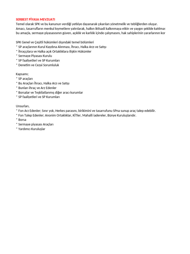 D09 SPK Ders Notlari | PDF