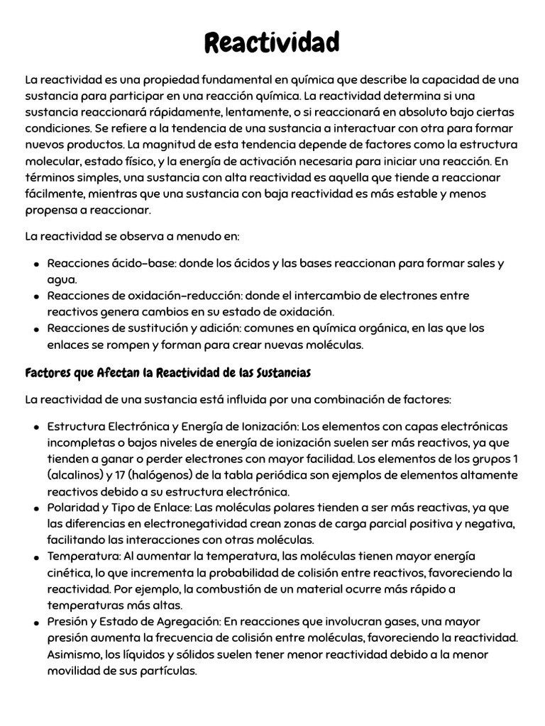 Reactividad y Oxidos | PDF | Óxido | Catálisis