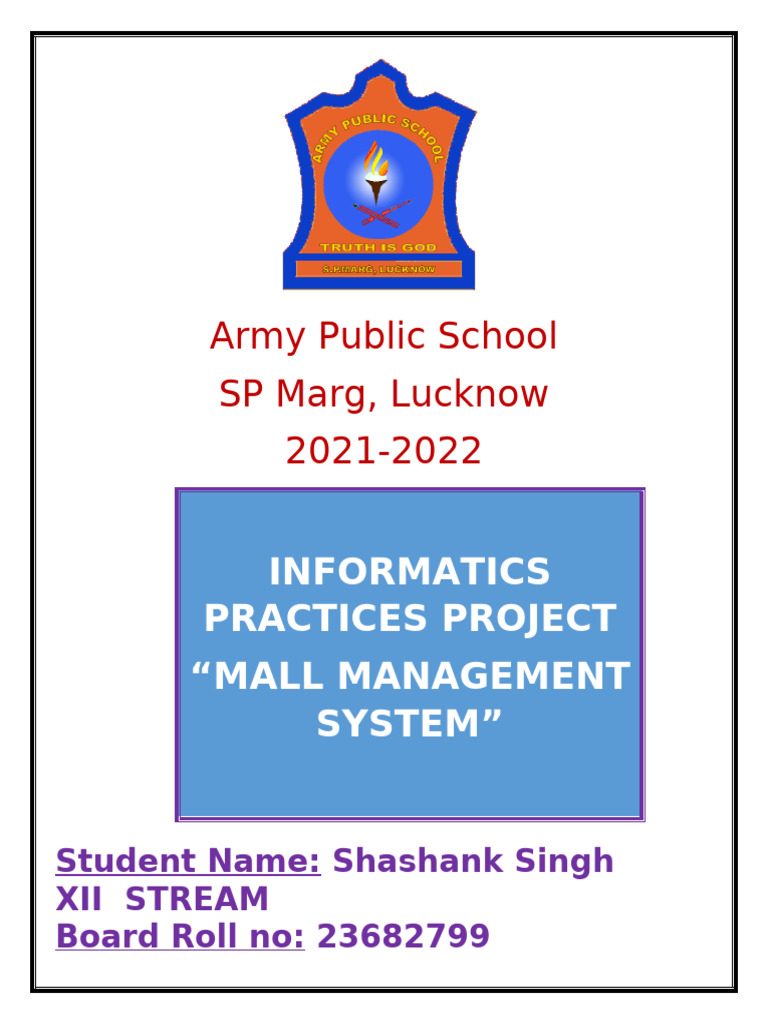Mall Managment System Shashank | PDF | User (Computing) | Operating System