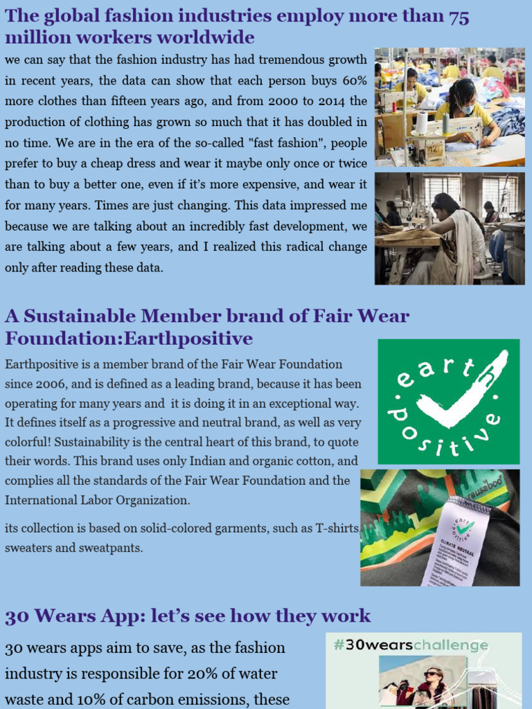 Fair Wear Foundation Tasks | PDF | Fashion | Clothing
