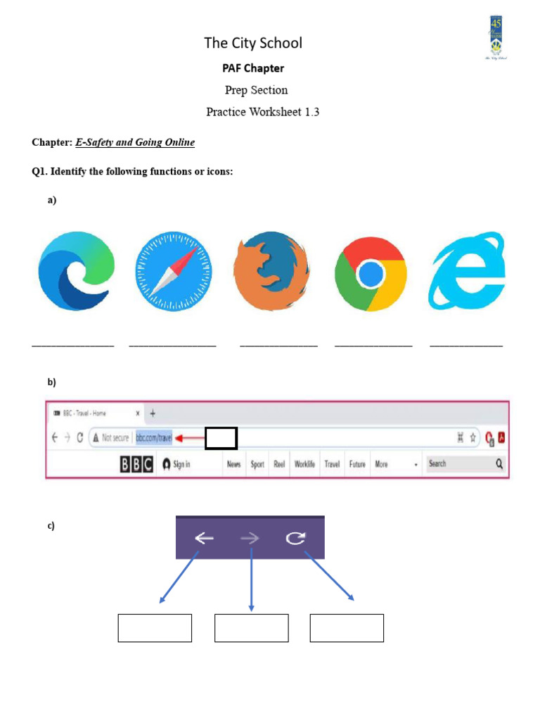 E-Safety Practice Worksheet for Students | PDF | Cyberspace | Malware