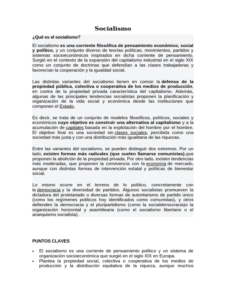 Socialismo | PDF | Socialismo | Comunismo