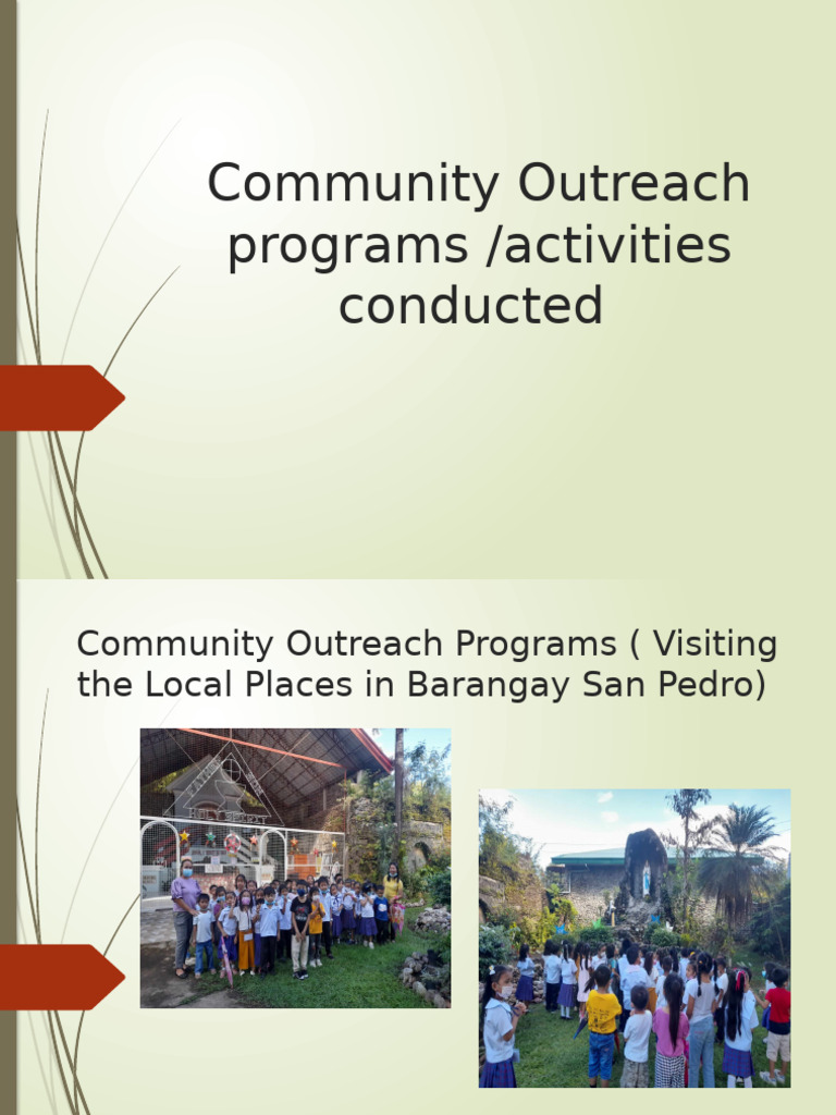 Community Outreach Programs | PDF | Social Science | Wellness