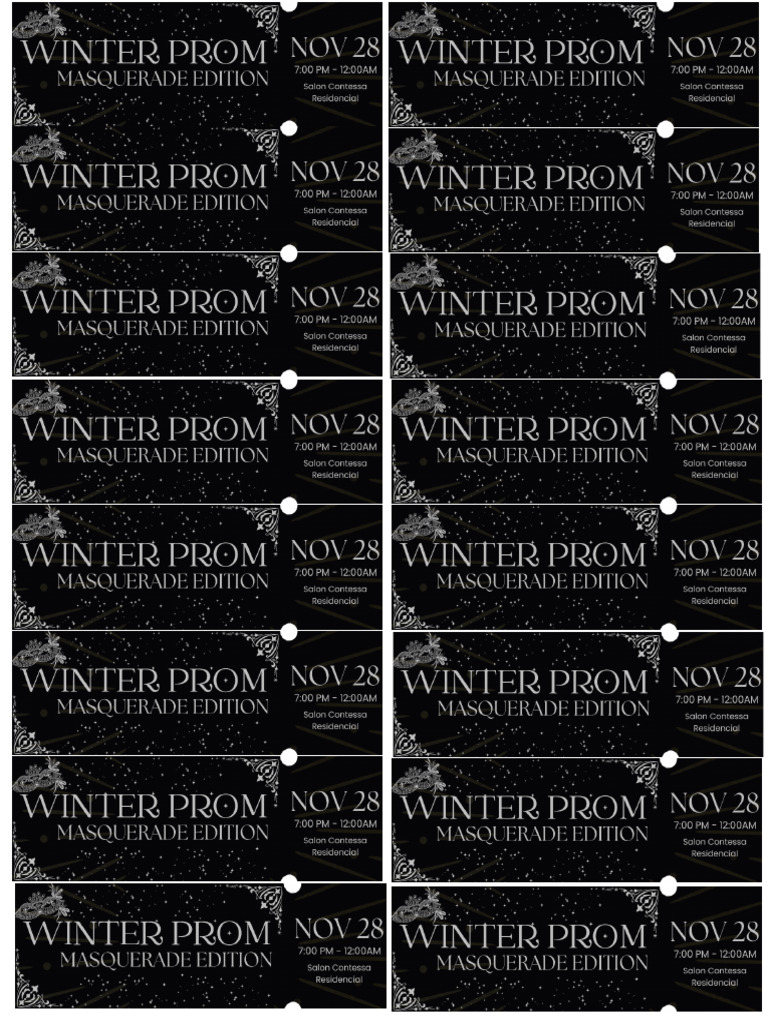Winter Prom Tickets | PDF