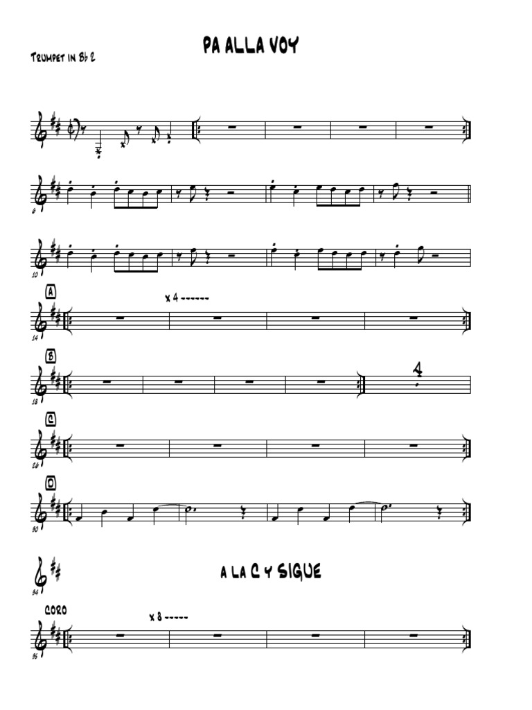 PA ALLA VOY - Trumpet in BB 2 - 054228 | PDF