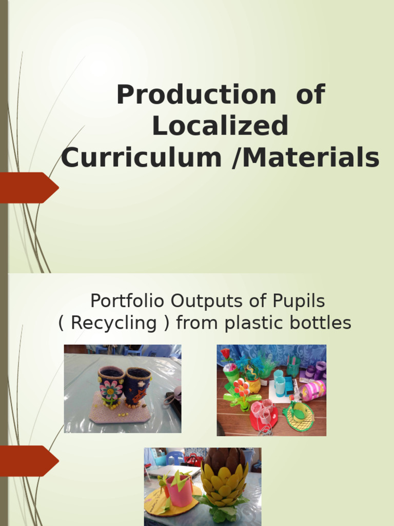 Production of Localized Curriculum | PDF | Home & Garden